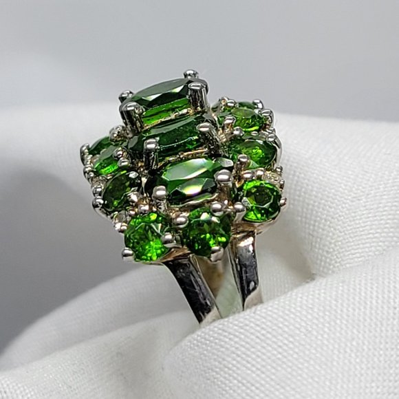 JTV/HSN | Jewelry | Nwot Beautiful Jtvhsn Sterling Silver Emerald Ring ...